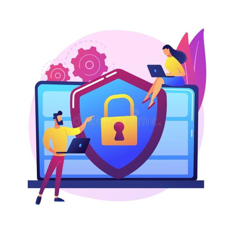 Cyber Security Risk Management Abstract Concept Vector Illustration ...