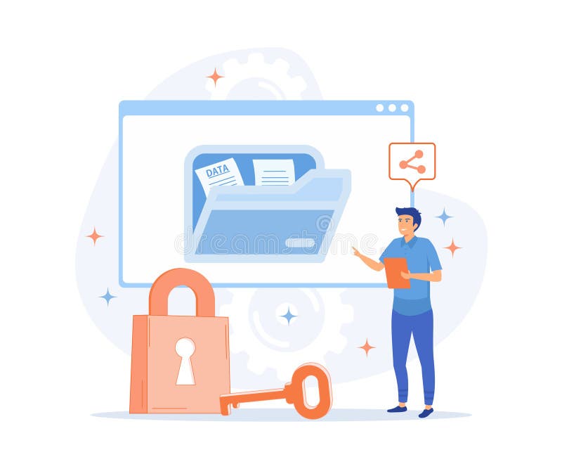 Cyber Security Services To Protect Personal Data.Online Payment Security, Cloud Shared Documents ...