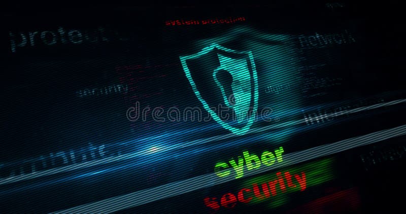 Cyber security symbol stock video. Video of code, network - 303950889