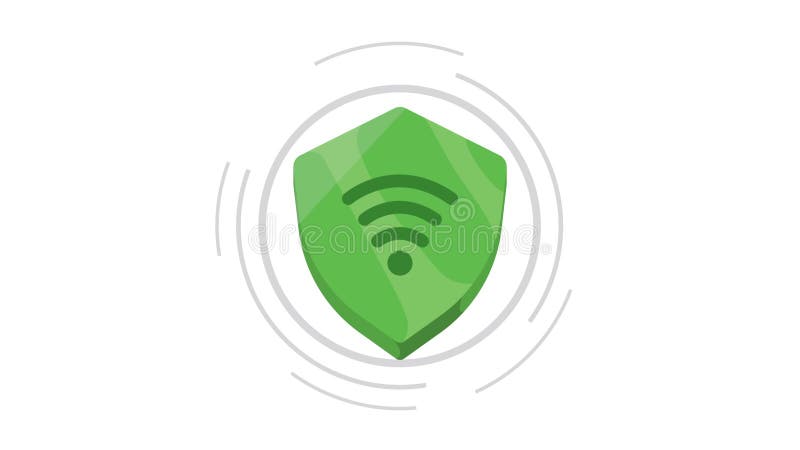 Cyber Security Shield with Wifi Animation Stock Video - Video of data ...