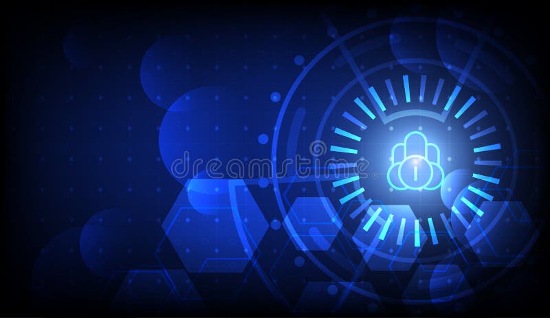 Cyber Security with Smart Lock Icon Stock Vector - Illustration of ...