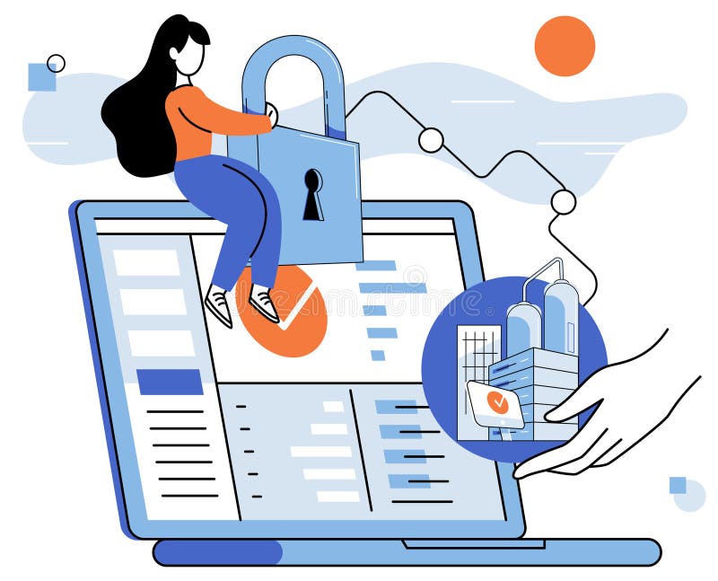 Cybersecurity Solution Linear Stock Illustrations – 79 Cybersecurity ...