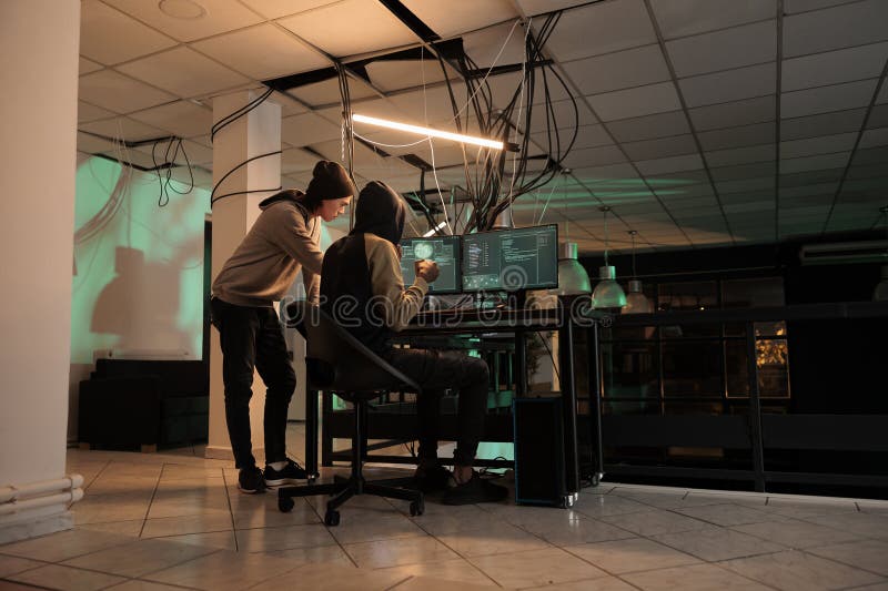 Cyber Security Specialists Fixing Computer System Cyberattack Stock ...