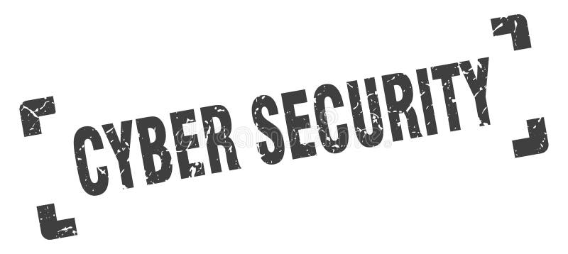 Cyber Security Stamp. Cyber Security Square Grungy Isolated Sign Stock ...