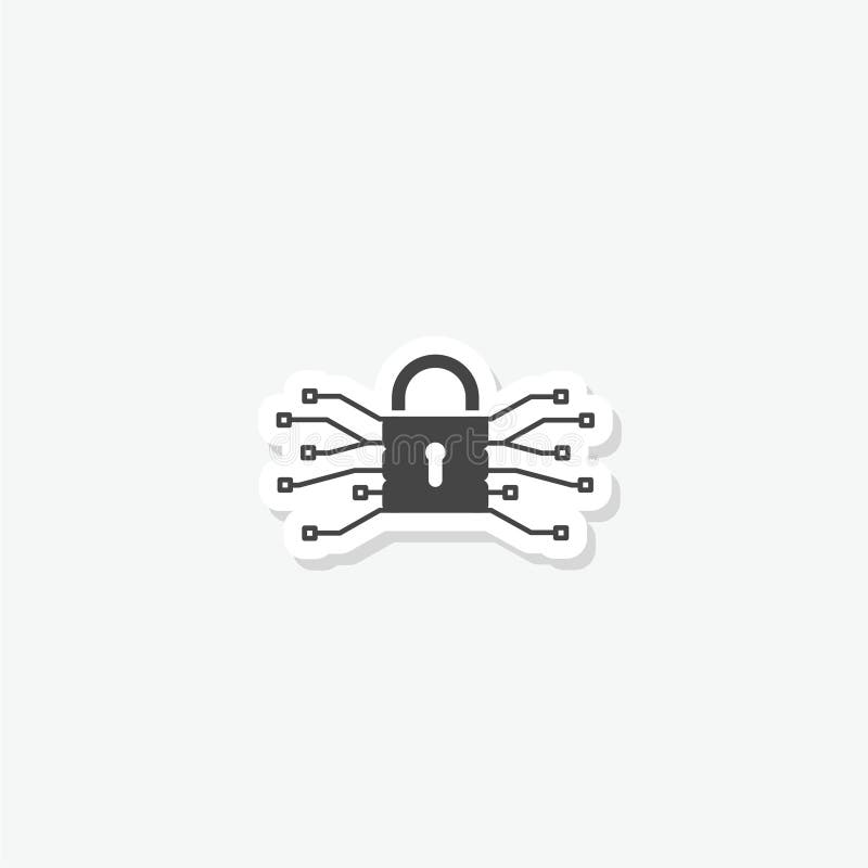 Cyber Security Ring Icon Isolated on White Background Color Set Stock ...