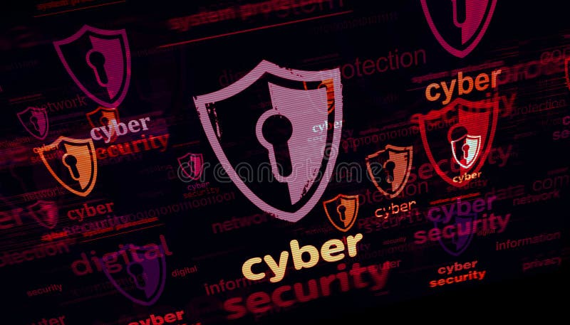 Cyber Security Symbol Illustration Stock Illustration - Illustration of ...
