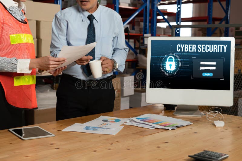 Cyber Security System on Computer Screen Protect Private Information ...