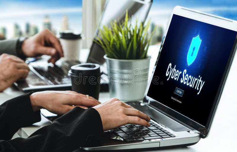 Cyber Security System on Computer Screen Protect Private Information ...