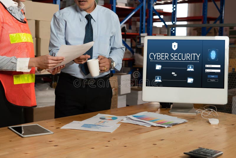 Cyber Security System on Computer Screen Protect Private Information ...