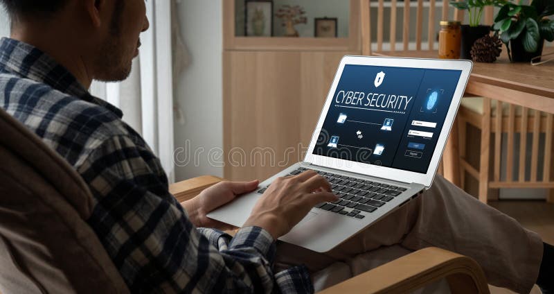 Cyber Security System on Computer Screen Protect Private Information ...