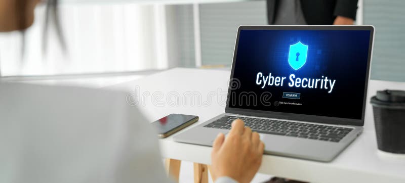 Cyber Security System on Computer Screen Protect Private Information ...