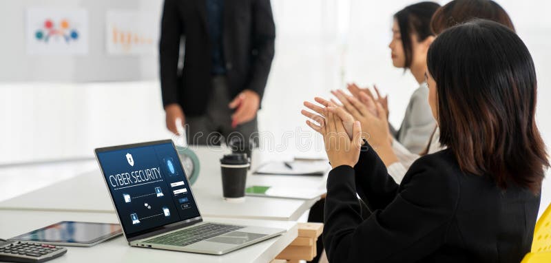 Cyber Security System on Computer Screen Protect Private Information ...