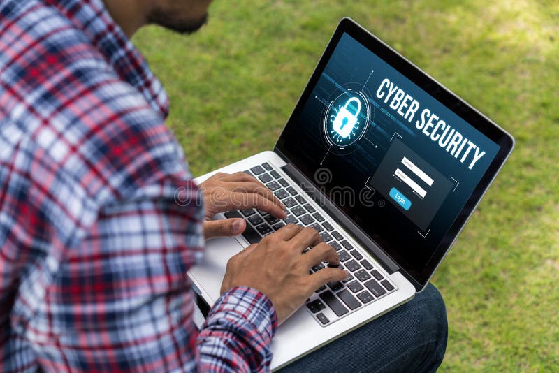 Cyber Security System on Computer Screen Protect Private Information ...