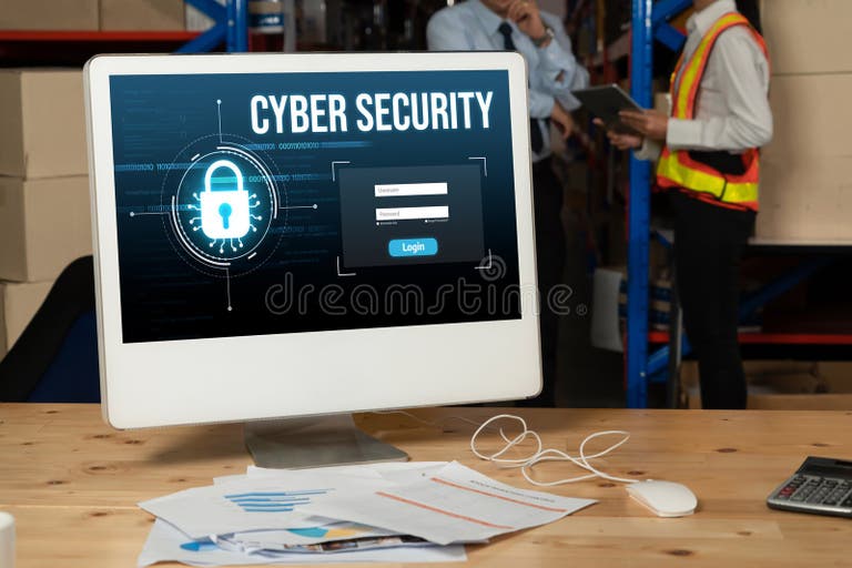 Cyber Security System on Computer Screen Protect Private Information ...