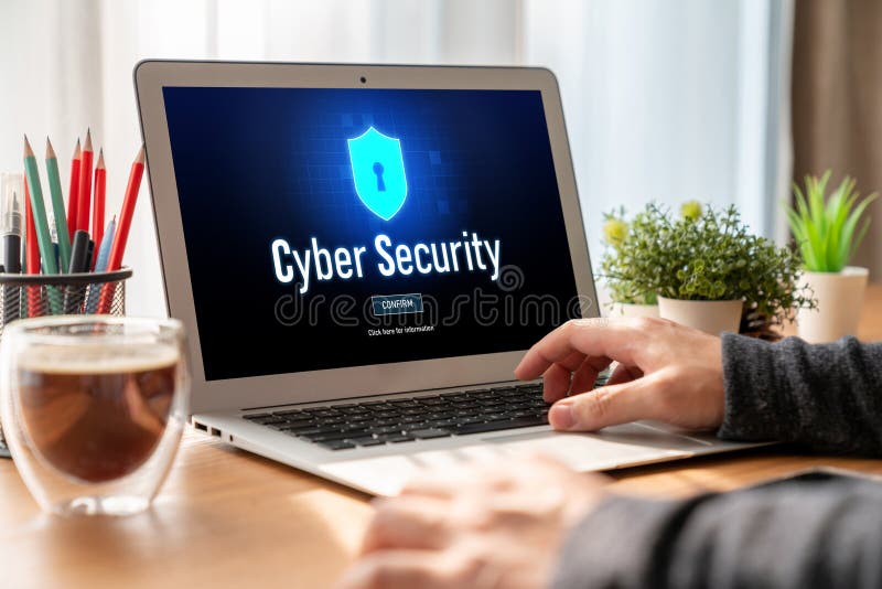 Cyber Security System on Computer Screen Protect Private Information ...