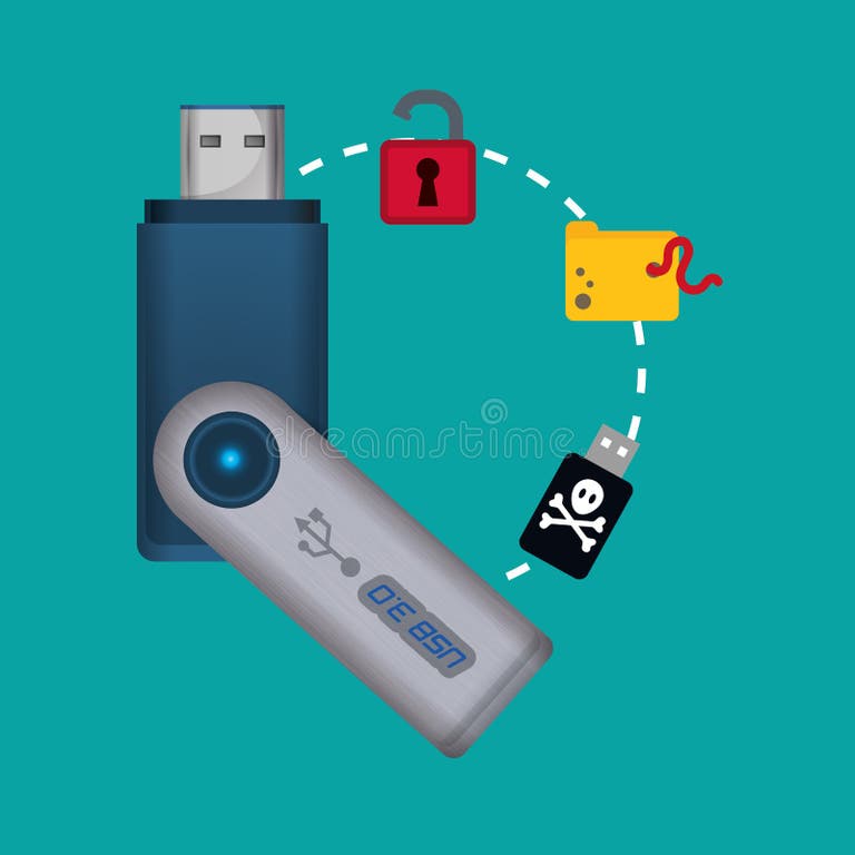 Cyber Security System and Media Design Stock Vector - Illustration of ...