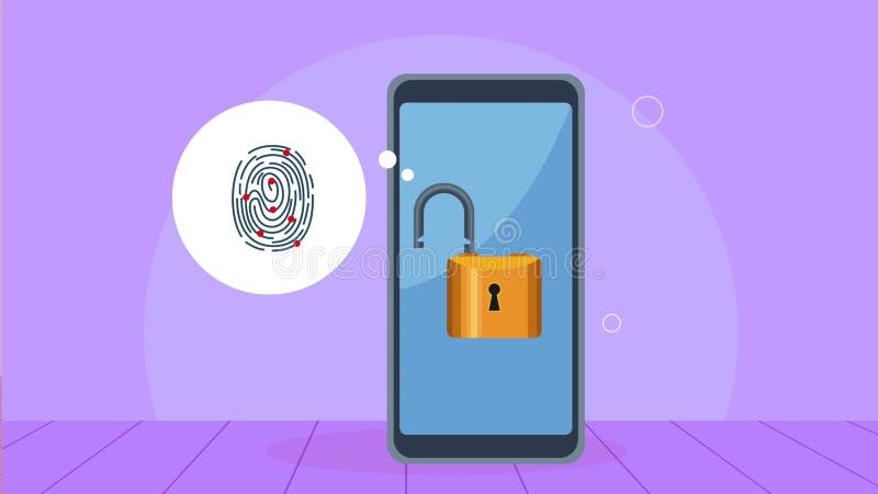 Smartphone with Cyber Security Tech Animation Stock Video - Video of hacking, alert: 254898515