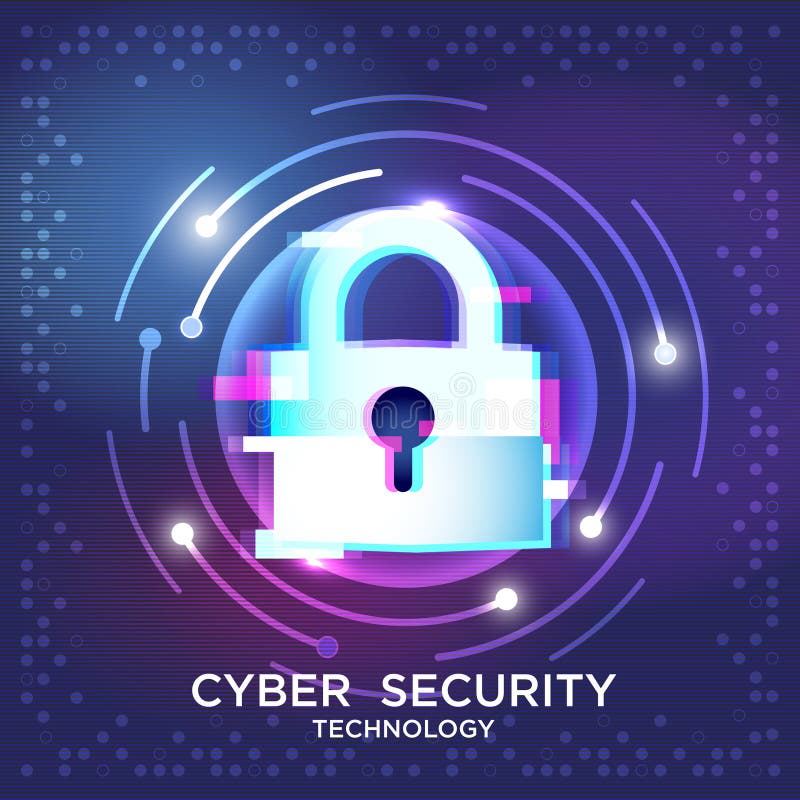 Cyber Security Technology Concept Abstract Background Stock Vector ...