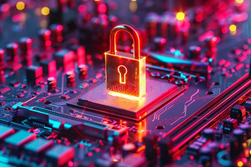 Cyber Security Technology Smart Motherboard Chip and Cloud Service.AI ...