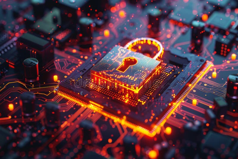 Cyber Security Technology Smart Motherboard Chip and Cloud Service.AI ...