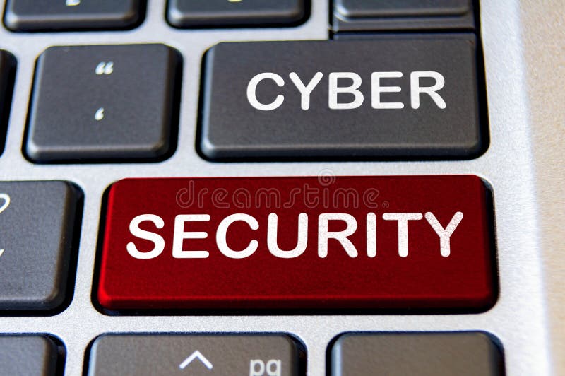 Cyber Security Text on Laptop Keyboards. Online Security Concept Stock ...