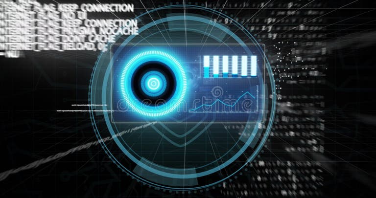 Cyber Security Text Over Round Scanner and Interface with Data ...