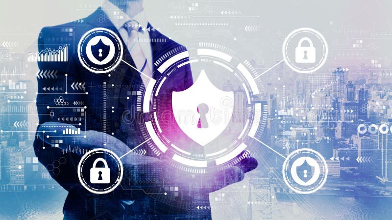 Cyber Security Theme with Businessman Stock Image - Image of icons ... Cyber Security Theme with Businessman Stock Image - Image of icons ...