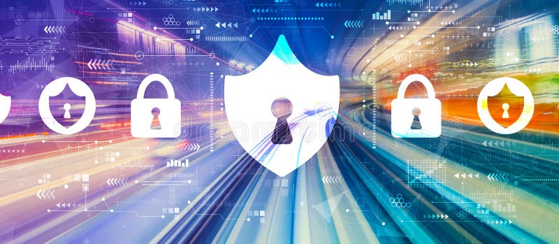 Cyber Security Theme with High Speed Motion Blur Stock Photo - Image of ...