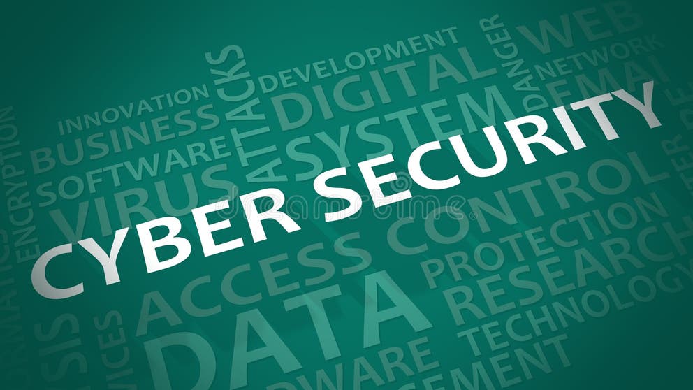 Cyber Security Typography Graphic Work, Consisting of Important Words ...