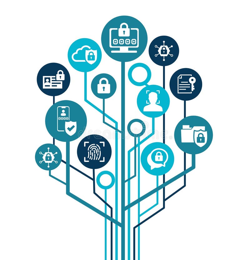 Cyber Security Vector Illustration. Concept with Icons Stock Vector ... Cyber Security Vector Illustration. Concept with Icons Stock Vector ...