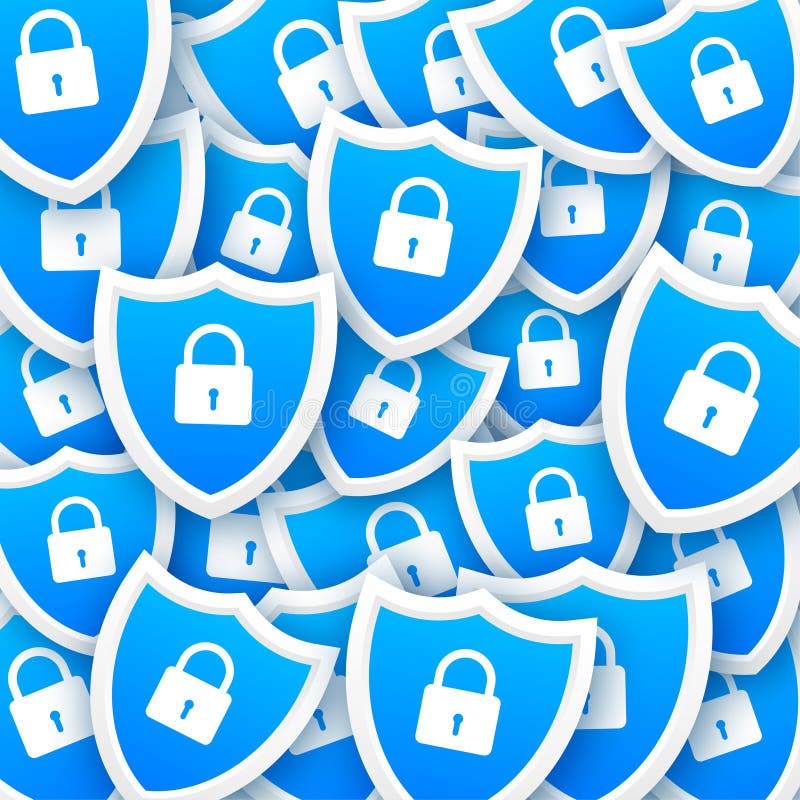 Cyber Security Vector Logo with Shield and Check Mark. Sticker Boom ...