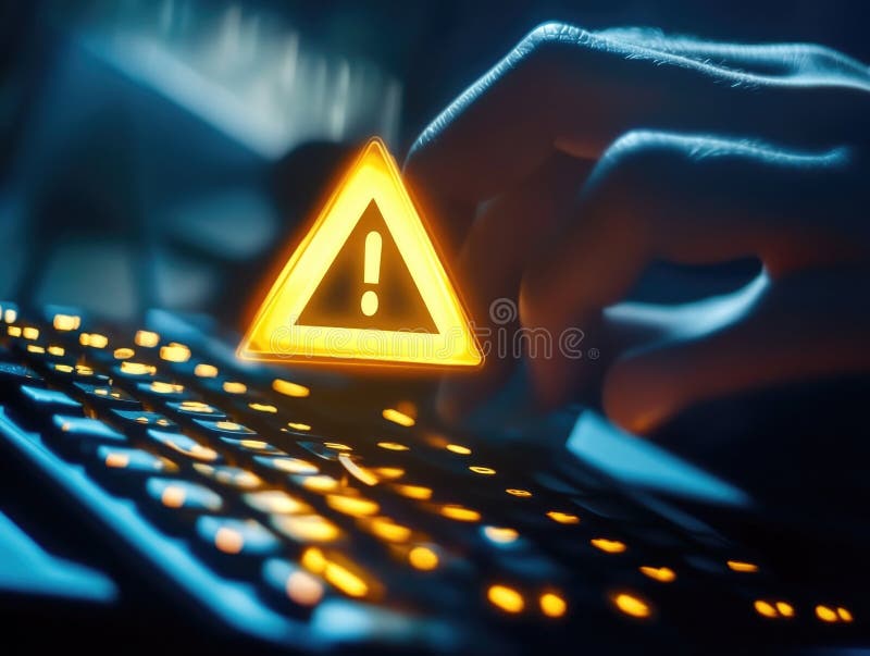 Cyber Security Warning stock image. Image of detection - 362644463