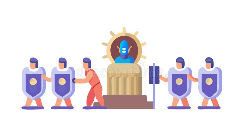 Cyber Security Warriors. Digital Defense Team Concept, Vector Design ...