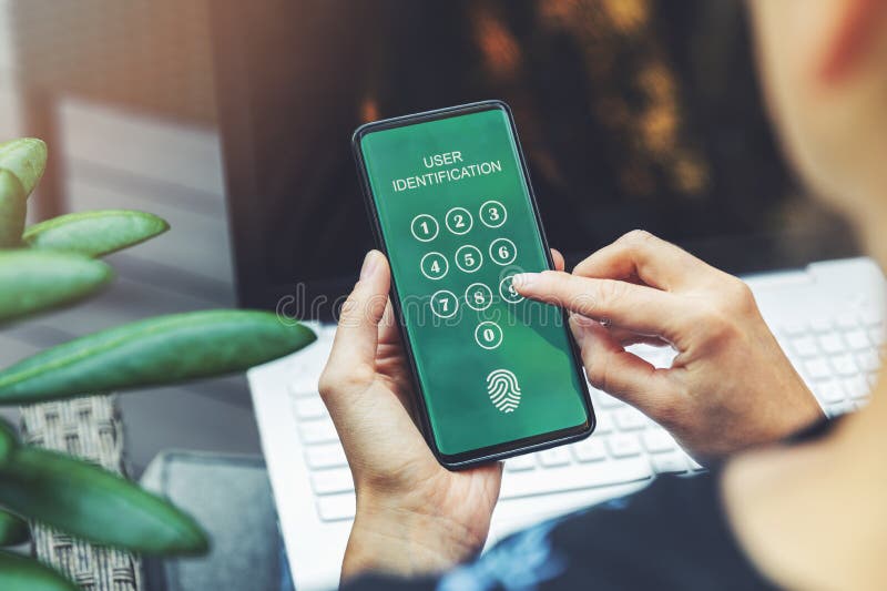 Woman Using Mobile Application in Smartphone for Internet Banking User ... Woman Using Mobile Application in Smartphone for Internet Banking User ...