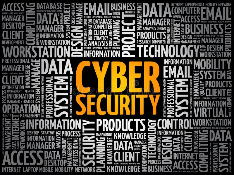 Cyber Security Word Cloud Collage Stock Illustration - Illustration of ...