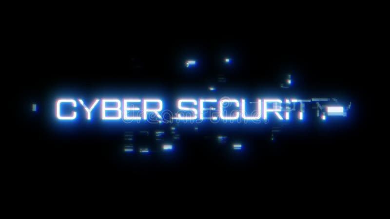 Cyber Security Word Overlay with Digital Glitch Stock Footage - Video ...