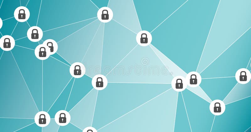 Cyber Security World, Graphic Lines Connection Stock Vector ...