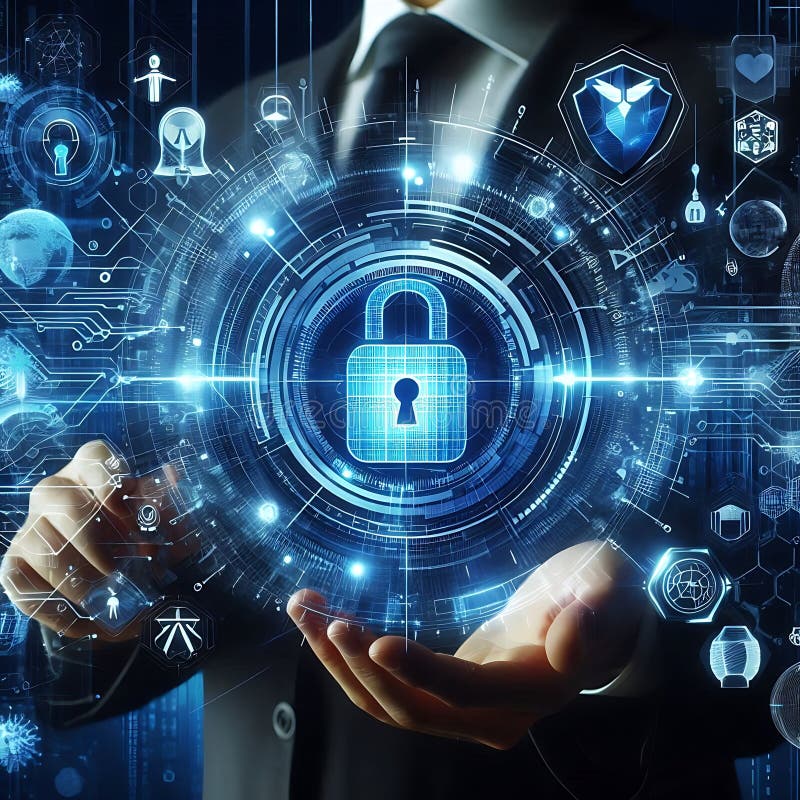 Cyber Shield: Visualizing the Future of Digital Protection Stock Illustration - Illustration of ...