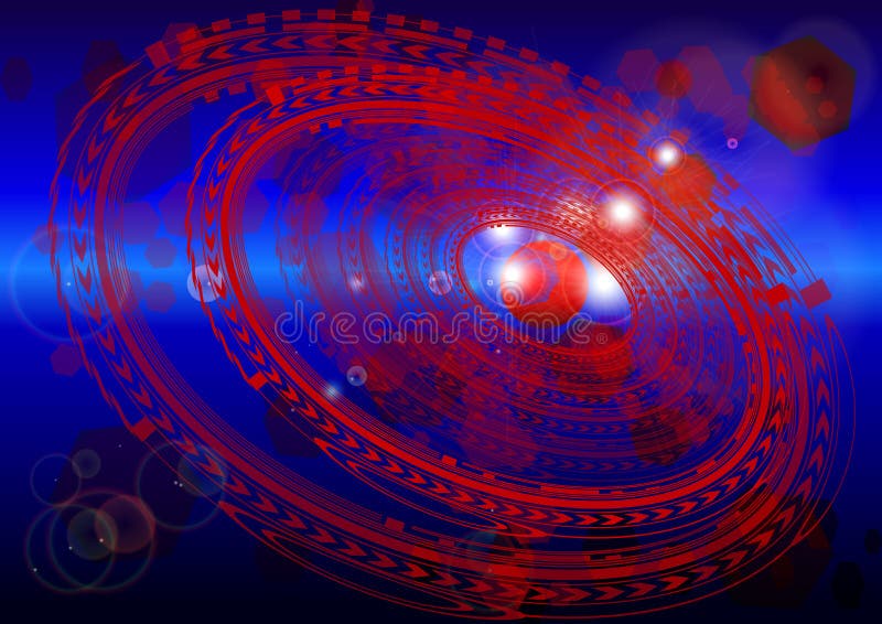 Cyber Space.Abstract Composition with Circular Patterns and Highlights ...