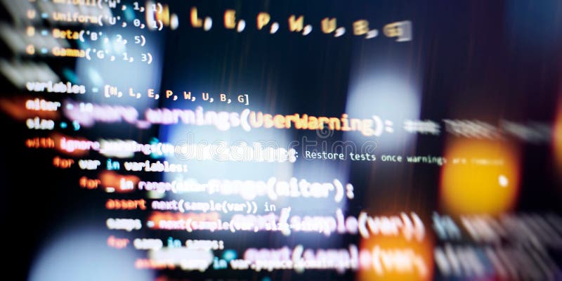 Cyber Space Concept Programming Code On Computer Screen Abstract Screen Of Software Developer