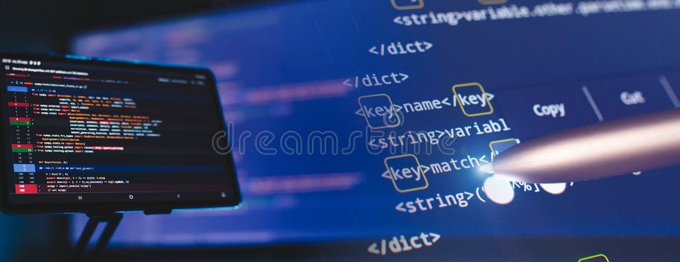 Cyber Space Concept Programming Code On Computer Screen Abstract Screen Of Software Developer