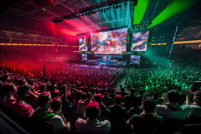 Cyber Sport Event. Neural Network AI Generated Stock Illustration ...