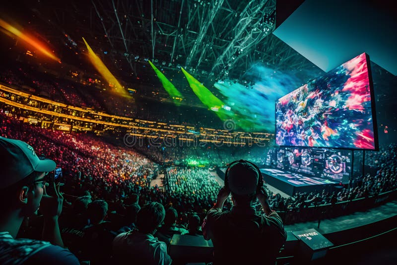 Cyber Sport Event. Neural Network AI Generated Stock Image - Image of ...