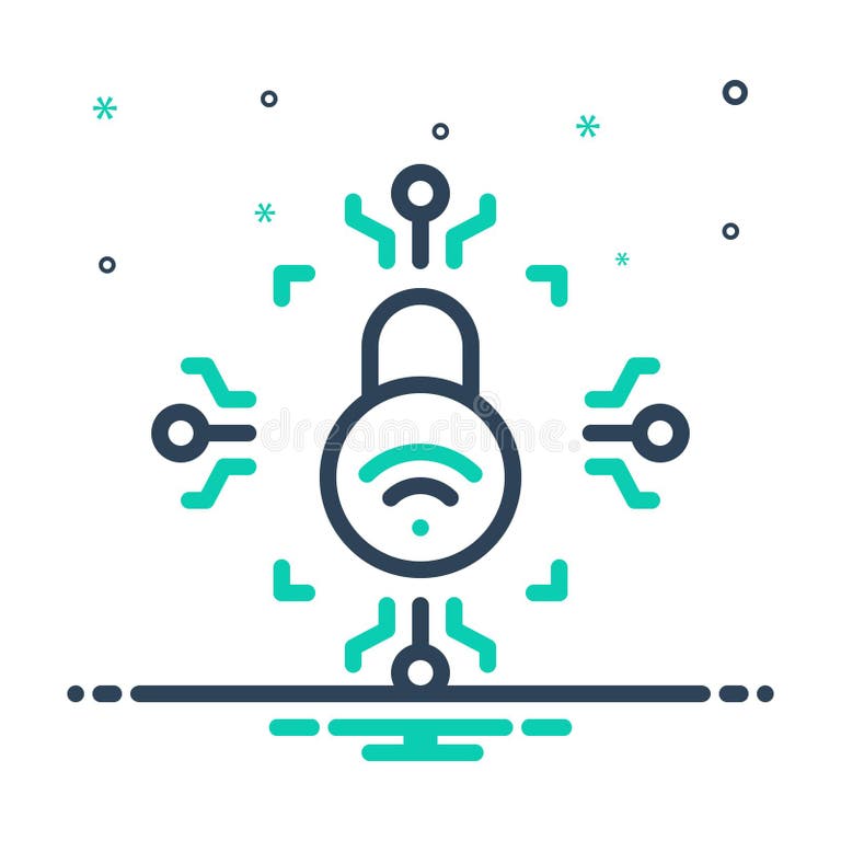 Mix Icon for Cyber System, Cyber and Server Stock Vector - Illustration ...