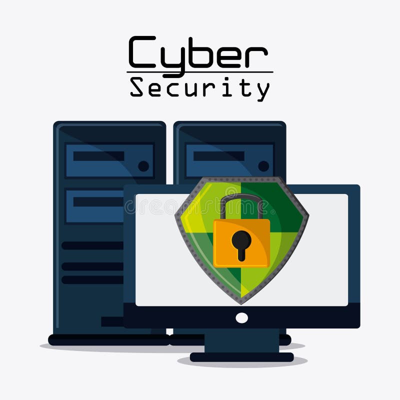 Cyber and System Security Icon Stock Vector - Illustration of vector ...