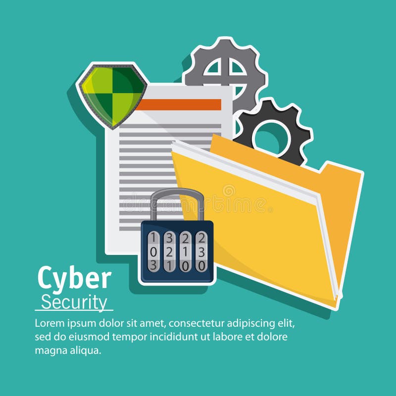 Cyber and System Security Icon Stock Vector - Illustration of ...