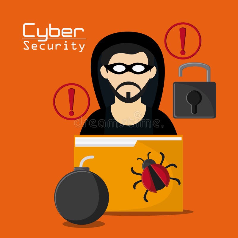 Cyber and System Security Icon Stock Vector - Illustration of cyber ...
