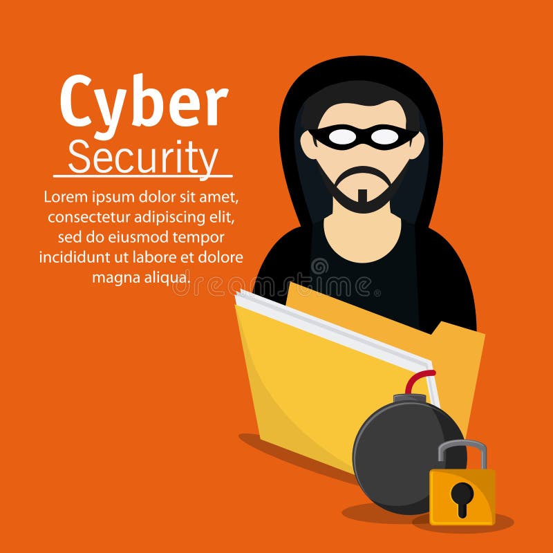 Cyber and System Security Icon Stock Vector - Illustration of hacker ...