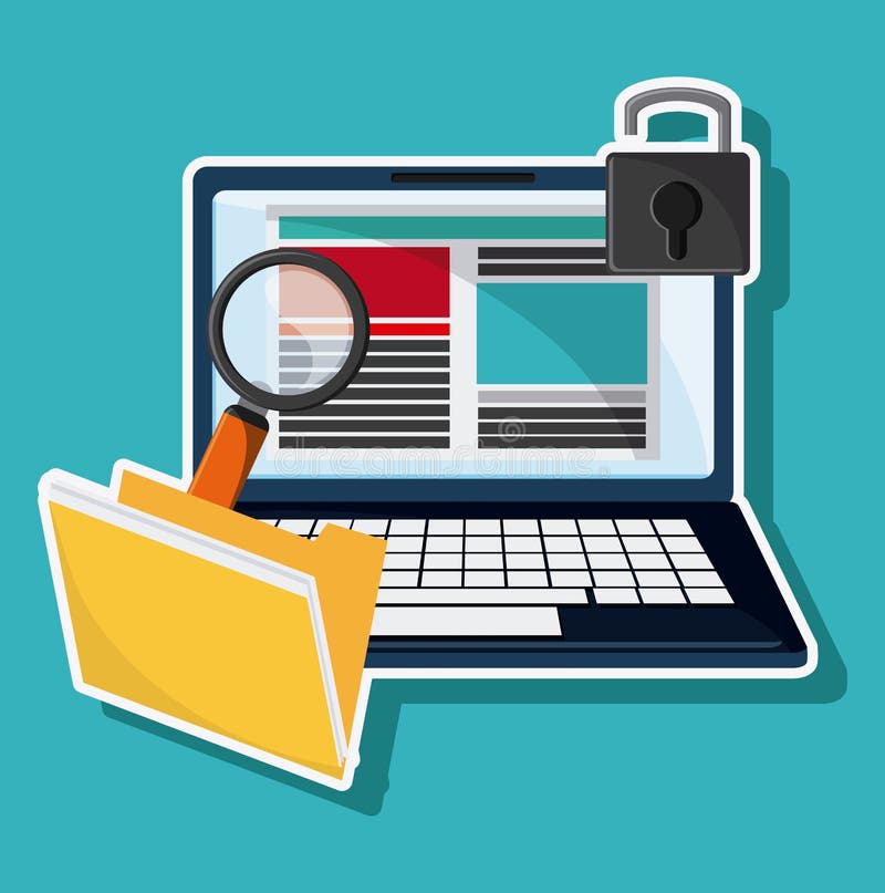 Cyber and System Security Icon Stock Vector - Illustration of icon ...