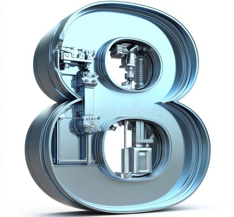 Cyber Technology Abstract Texture Alphabet Font is Used To Create a ...